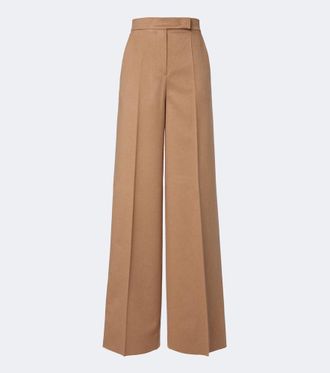 Max Mara Pantalon ample en poils de chameau