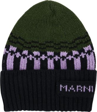 Marni Jacquard M&uuml;tze - - Accessories - Herren - Gr&uuml;n - M