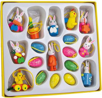 Riffelmacher & Weinberger Riffelmacher Osterbehang Osteranhänger ca. 3,5 cm 07454 | 18 TLG. - Osterdeko