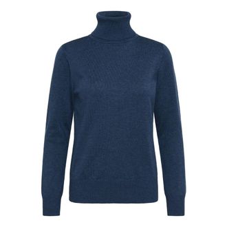 Saint Tropez Strick-Rollkragenpullover - - Knitwear - Damen - Blau - L