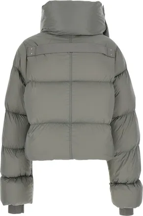 Rick Owens Womens Down Puffer Jacket Grey Tech Fabric