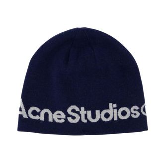 Acne Studios Kort Sport Beanie - - Accessories - unisex - Blau - ONE SIZE