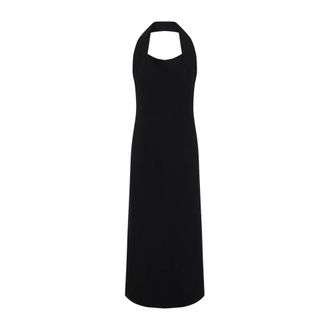 Carven Schal-detailliertes Cr&ecirc;pe-Midikleid - - Dresses - Damen - Schwarzk - XS