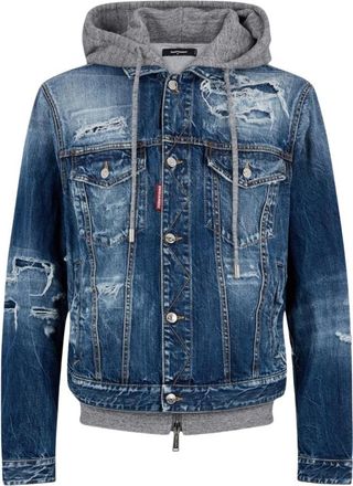 Dsquared2 Homme, Vestes, Bleu, Taille: XL Hooded Blazer