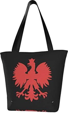 AOOEDM Sac fourre-tout Polska Pologne Sacs &agrave; provisions Petit sac de march&eacute; r&eacute;utilisable Sacs fourre-tout de plage Sacs de voyage