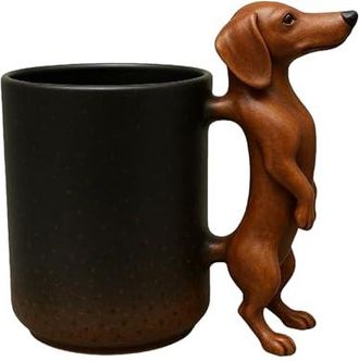 Generic Tasse en r&eacute;sine avec poign&eacute;e en forme danimal 3D | Adorable dessin anim&eacute; adorable chiot d&eacute;coration pour les amoureux des chiens pour les vacances, les