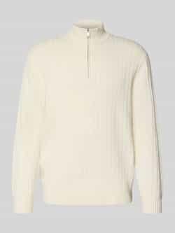 Profuomo Wollpullover mit Troyer-Kragen