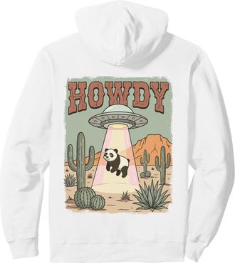 Image UFO Howdy Desert Panda Pullover Hoodie