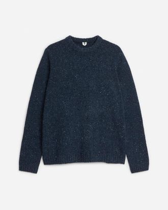 Arket Pullover Aus Einer Mischung Aus Wolle Und Alpaka -Blau