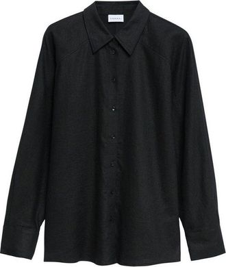 Comma Langarmbluse Bluse Bluse aus Leinenmix mit Fledermaus&auml;rmeln
