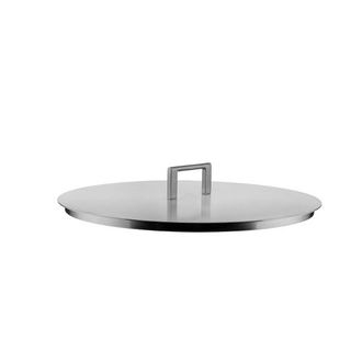 Alessi Convivio DC200/28 - Couvercle Design, en Acier Inoxydable 18/10, avec Bouton en Acier et Rev&ecirc;tement PVD, 28 cm, Satin&eacute;