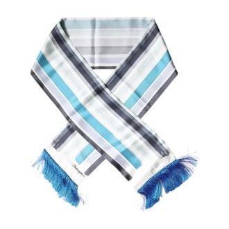 Dolce & Gabbana Seidenschal mit Fransen - - Accessories - Herren - Blau - ONE SIZE