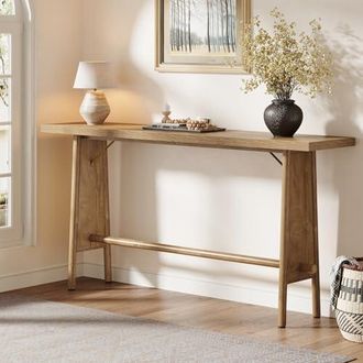 Tribesigns Table dentr&eacute;e de 160 cm avec &eacute;tag&egrave;re de rangement, table console pour salon, couloir