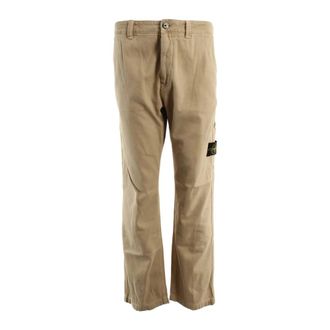 Stone Island Panama Baumwollhose - - Trousers - Herren - Beige - W34