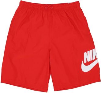Nike Club Gewebte Shorts Rot/Wei&szlig; - - Sport - Herren - Rot - XL