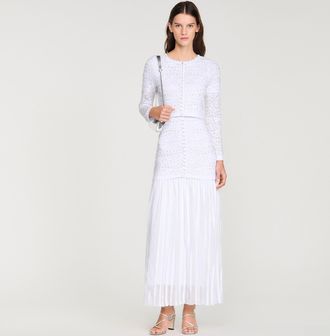 Sandro Kurzer Cardigan mit Perlen