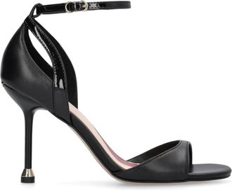 Liu Jo Femme, Chaussures, Noir, Taille: 40 EU Sandales &agrave; Talons en Cuir Nappa