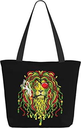 AOOEDM Sac &agrave; provisions pour dames de musique jama&iuml;caine Lion 13x11x7in.Le cadeau parfait pour la Saint-Valentin.Cest de la Saint-Valentin pour maman, fille,
