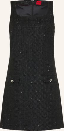 HUGO BOSS Hugo Boucl&eacute;-Kleid Kalife Mit Pailletten Und Glitzergarn schwarz