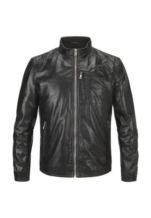 Milestone Lederjacke MSJumper Herren Bikerjacke Jacke Leder klassisch normale Passform