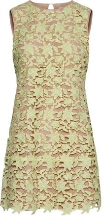Silvian Heach Femme, Robes, Jaune, Taille: 34 FR Floral Eyelet Short Dress