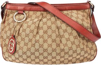 Gucci Crossbody Bags - Gucci GG Monogram Sukey Crossbody Bag - Gr. unisize - in Braun - f&uuml;r Damen