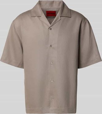 HUGO BOSS Relaxed Fit Freizeithemd aus Hanf-Lyocell-Mix Modell ESPINO