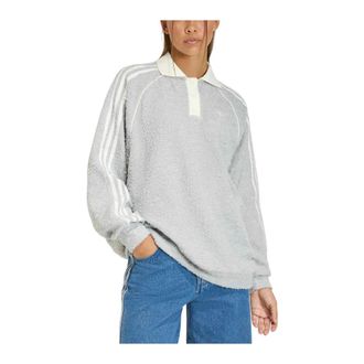 adidas Femme, Sport, Gris, Taille: 40 FR Boucle Oversized Polo Crewneck