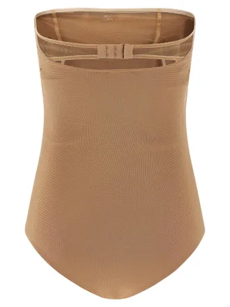 Courr&egrave;ges Lingerie-Inspired Viscose Bodysuit - Beige