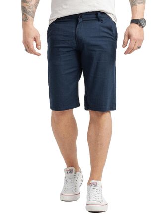 Rock Creek Herren Shorts Leinenshorts Chino Bermuda Sommer Shorts Regular Fit Leinen Kurze Hose Stoff Shorts Sommerhose RC-2370 Navy W33