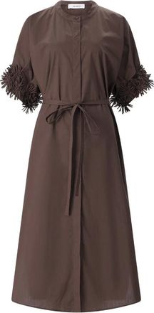 Meimeij Femme, Robes, Brun, Taille: 38 FR Robe chemise midi