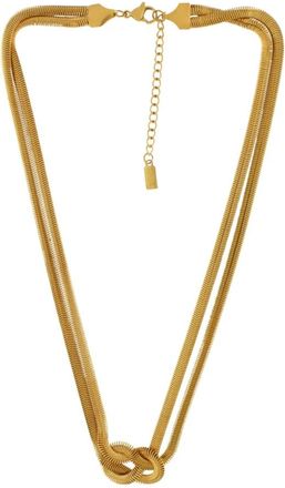Dansk Copenhagen Gold Knoten Herringbone Halskette - - Accessories - Damen - Gelb - ONE SIZE