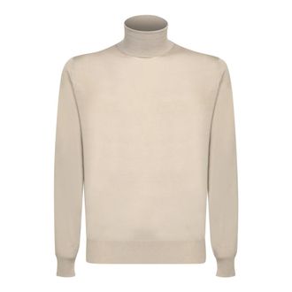 Dell'Oglio Homme, Pulls, Beige, Taille: 2XL Tricot Beige pour Homme Aw24