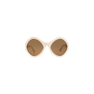 Valentino Garavani Oversized ovale Sonnenbrille - - Accessories - Damen - Beige - 61 MM