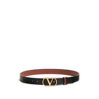 Valentino Garavani Homme, Accessoires, Noir, Taille: 110 CM Ceinture r&eacute;versible VLogo Signature