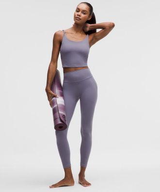 lululemon Align No Line High-Rise Twist Leggings 25 f&uuml;r Frauen - Gr&ouml;&szlig;e 10 in Grape Mist