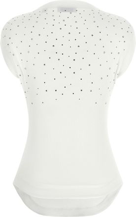 Off-white Swarovski-Embellished Ribbed Jersey Tank Top - White