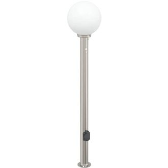 vidaXL Pollerleuchte mit Sensor und Steckdose 120 cm Edelstahl IP44 vidaXL