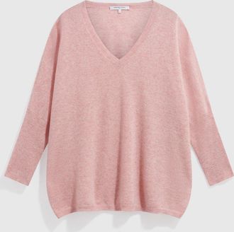 Gerard Darel Pull ample &agrave; col V en cachemire - LENAE - Rose