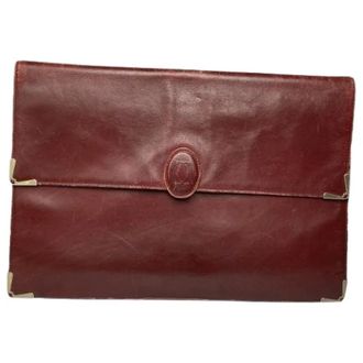 Cartier Pochette en cuir Pre-owned - Femme - Pre-owned - Rouge - Taille: ONE Size