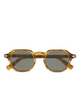 Ermenegildo Zegna Sonnenbrille mit rundem Gestell - Braun