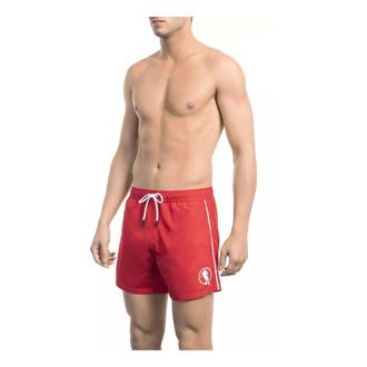 Dirk Bikkembergs Homme, Maillots de bain, Rouge, Taille: M Shorts de Bain Imprim&eacute;s Rouges pour Femmes
