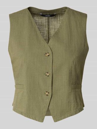 Vero Moda Regular Fit Leinenweste aus Baumwoll-Leinen-Mix Modell CAIA