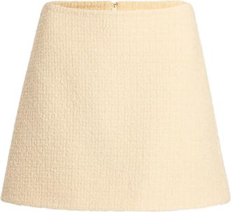 Patou minijupe trapèze en tweed - Jaune