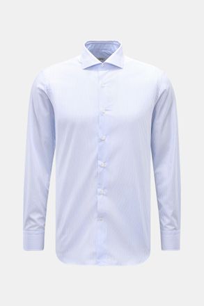 Alessandro Gherardi Herren - Business Hemd Haifisch-Kragen hellblau/wei&szlig; gestreift