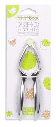Birambeau E5721 Nuss- und Haselnussknacker, Acrylnitril-Butadien-Styrol ZAMACK, Silber und Grün