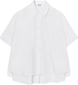 Loewe Chemise trap&egrave;ze &agrave; manches courtes en coton