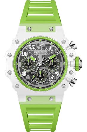 Invicta Racing 69688 Herrenuhr - Quarzwerk - Acryl mit silbernem Zifferblatt - 43 mm