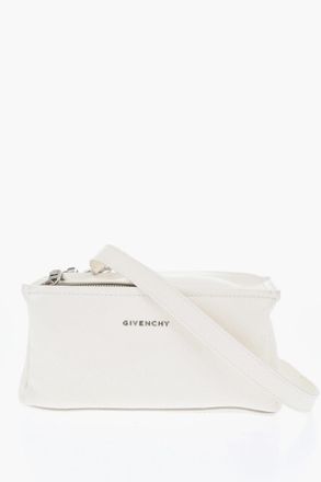 Givenchy Hammered Leather Shoulder Bag PANDORA with Silver-Effect Logo Givenchy