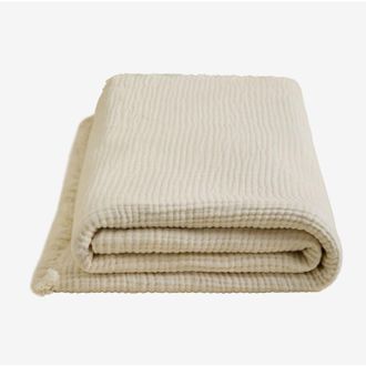 Sklum Jobert Tagesdecke aus Baumwollgaze Creme-Beige Bett 135/140/150/160cm (230 x 250 cm) - Sklum